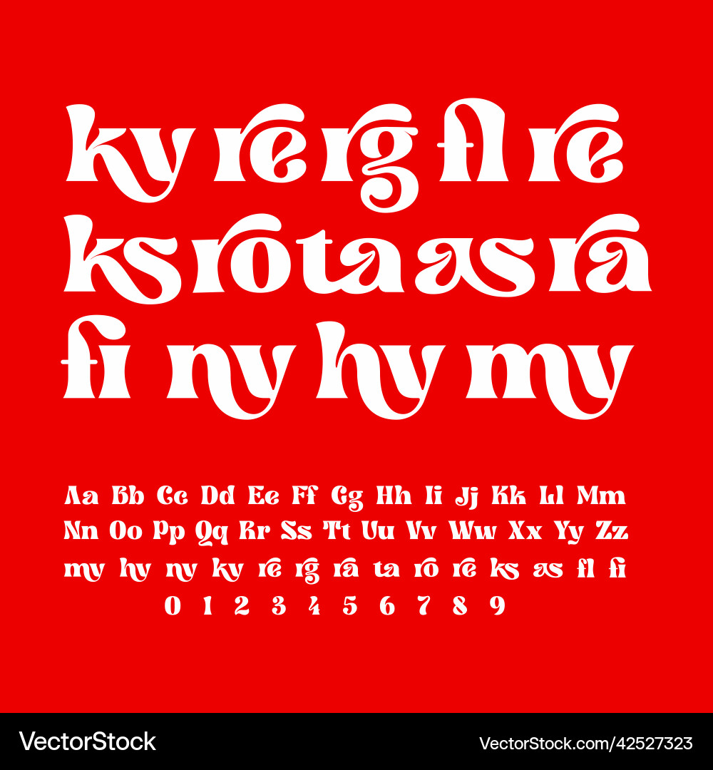 Bold modern font Royalty Free Vector Image - VectorStock