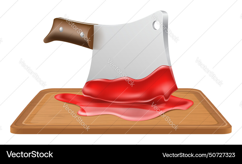 Butcher chef knife for cutting meat Royalty Free Vector