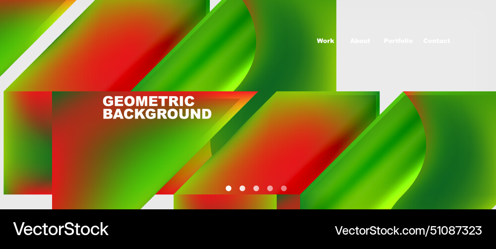 Colorful geometric pattern with green and red Vector Image