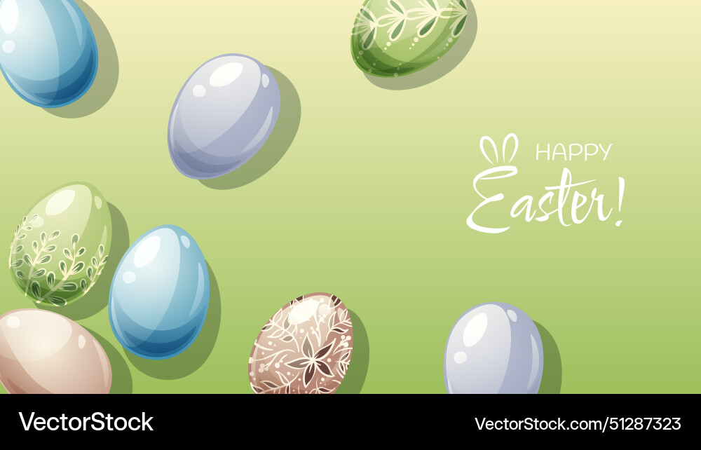 Easter poster and banner template Royalty Free Vector Image