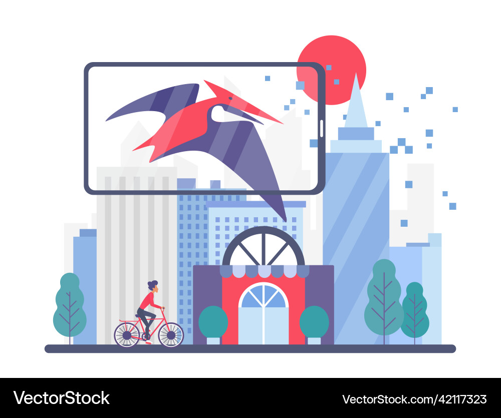 Enhanced version of real physical world Royalty Free Vector