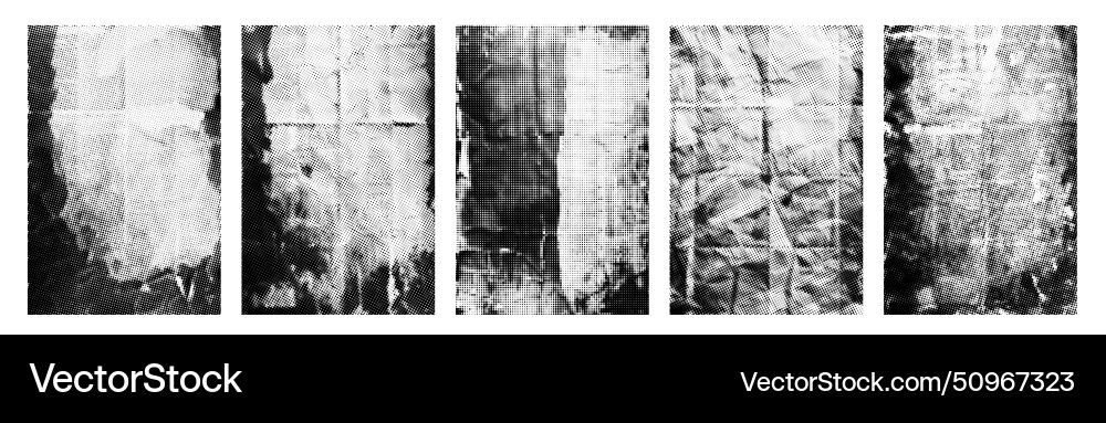 Grunge halftone effect distressed poster Vector Image