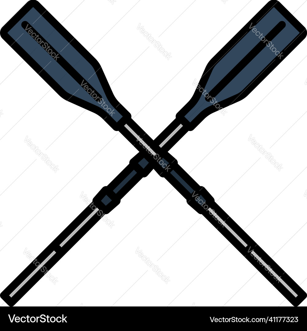 Icon of boat oars Royalty Free Vector Image - VectorStock