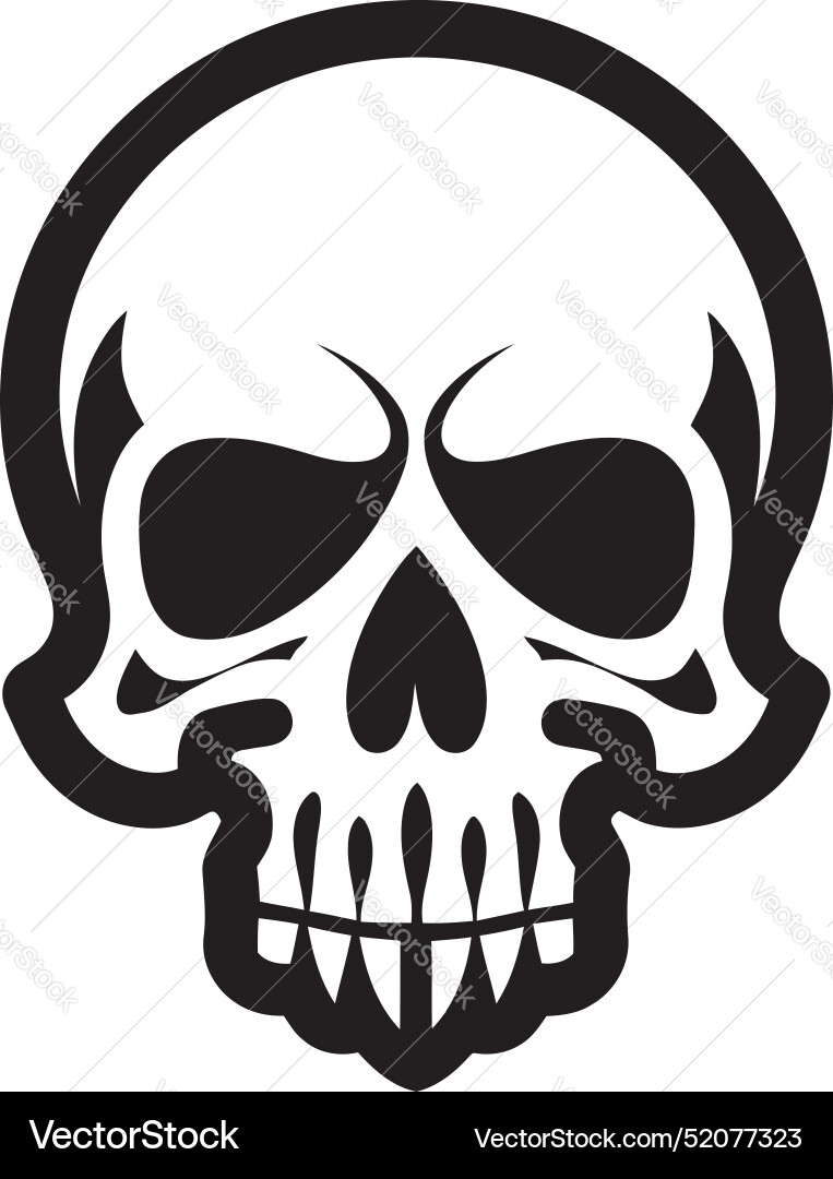 Lethal emblem toxic skull logo design icon Vector Image