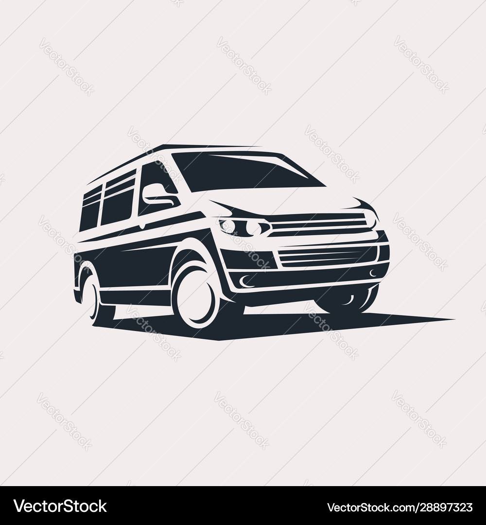 Mini Van Logo - Delivery & Transport Vector Image