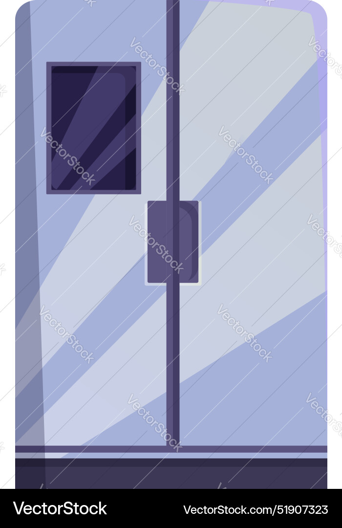 Modern double door refrigerator with glass front Vector Image