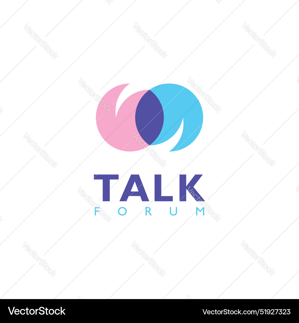 Talk forum logo design template Royalty Free Vector Image