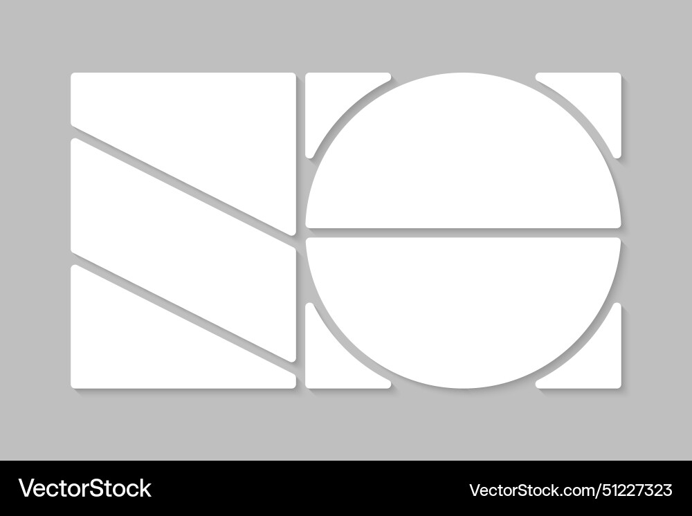 Template collage of five frames images photo Vector Image