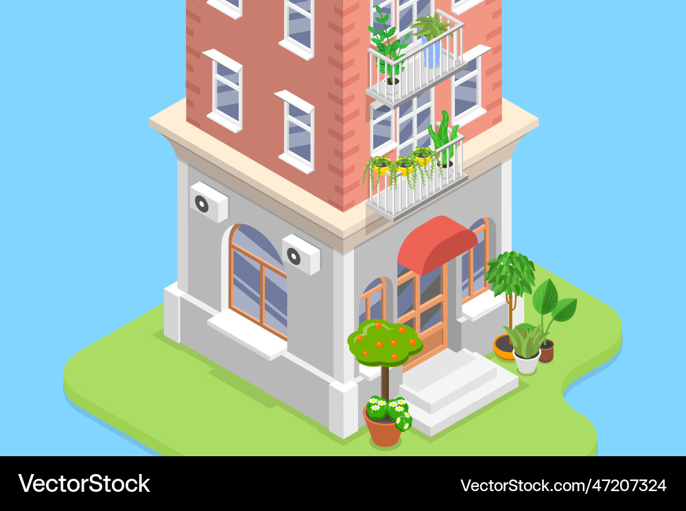 3d isometric flat conceptual Royalty Free Vector Image