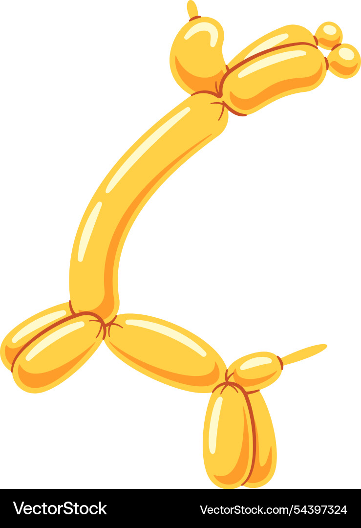 Blue animal shape birthday balloon Royalty Free Vector Image