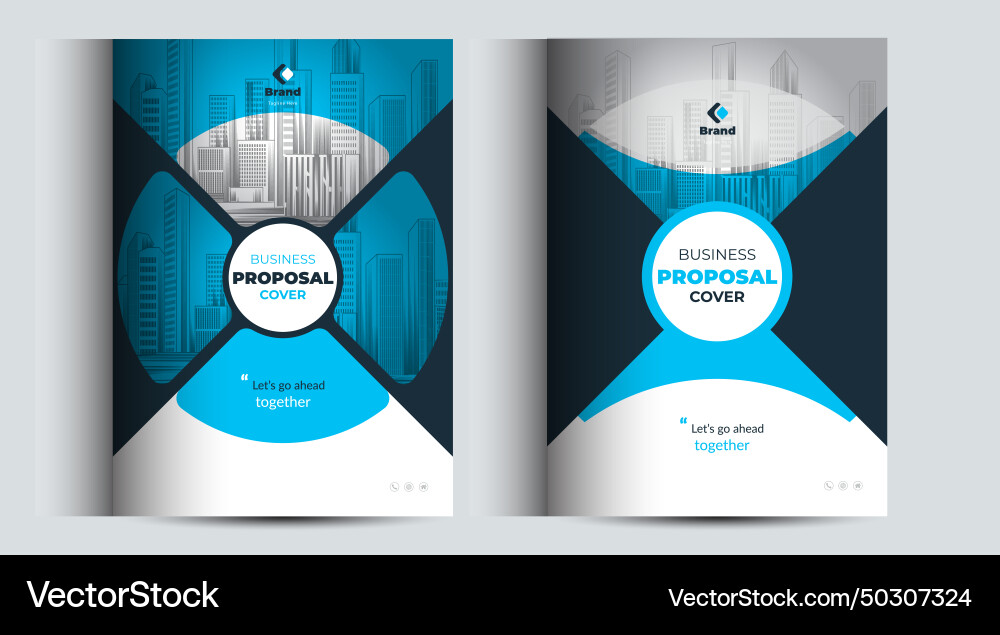 Business proposal cover design template concepts Vector Image