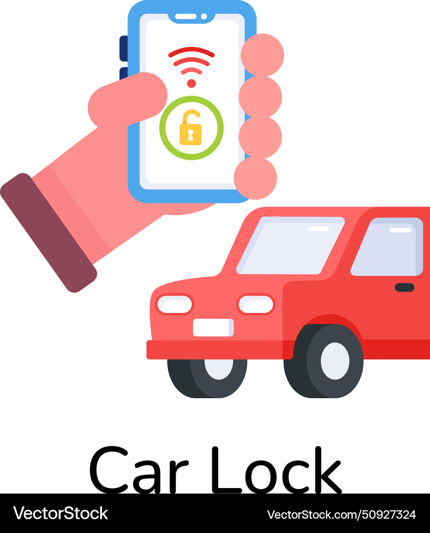 Car lock Royalty Free Vector Image - VectorStock