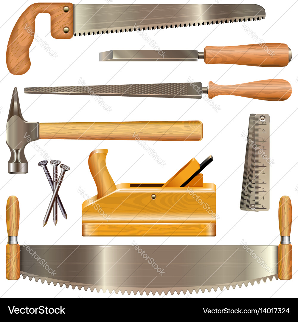 Carpentry tools Royalty Free Vector Image - VectorStock