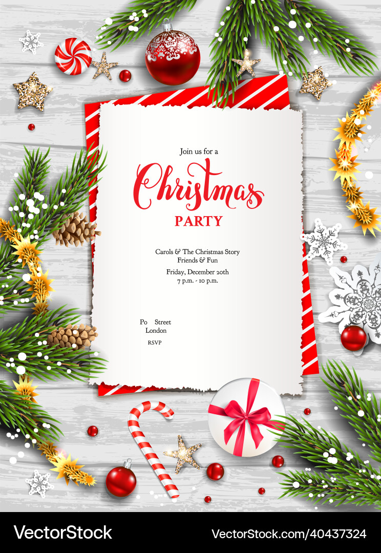 Christmas holiday template Royalty Free Vector Image