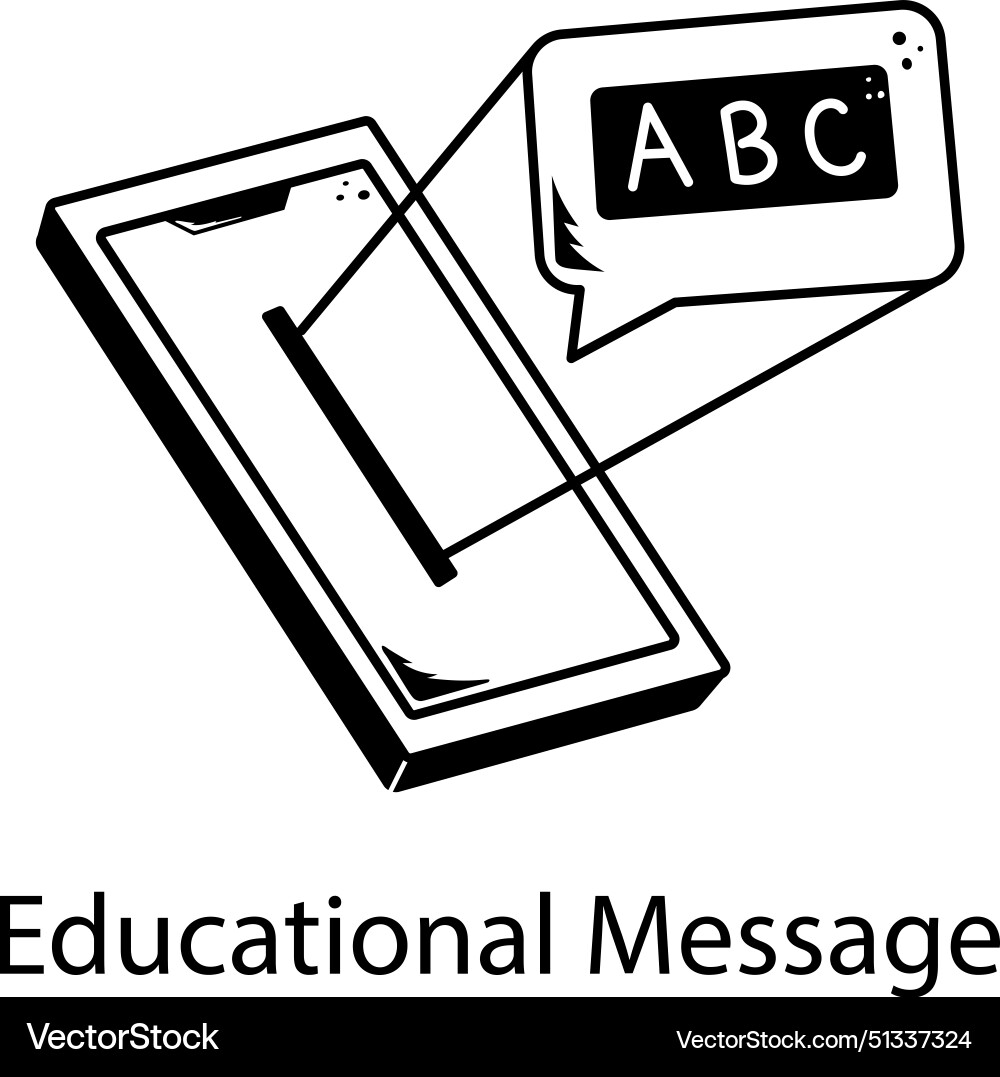 Educational message Royalty Free Vector Image - VectorStock