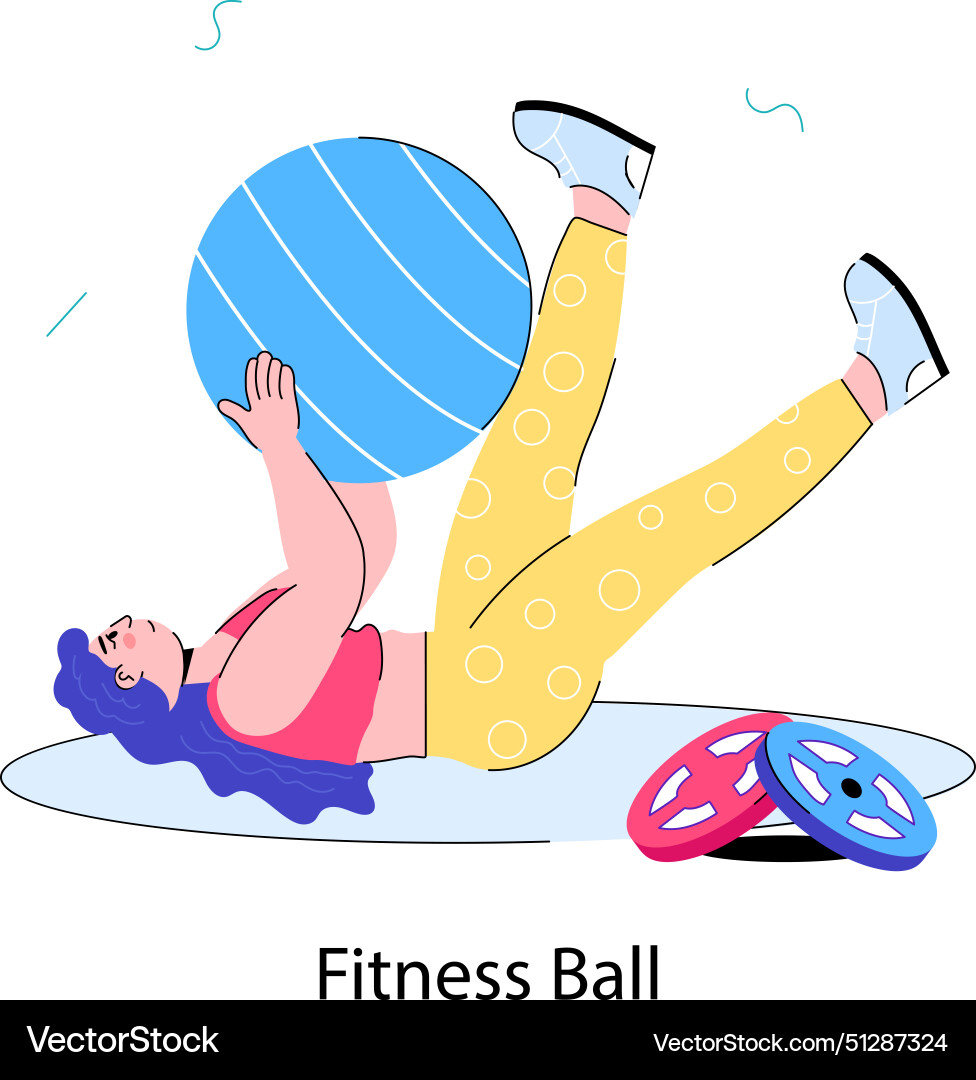 Fitness ball Royalty Free Vector Image - VectorStock