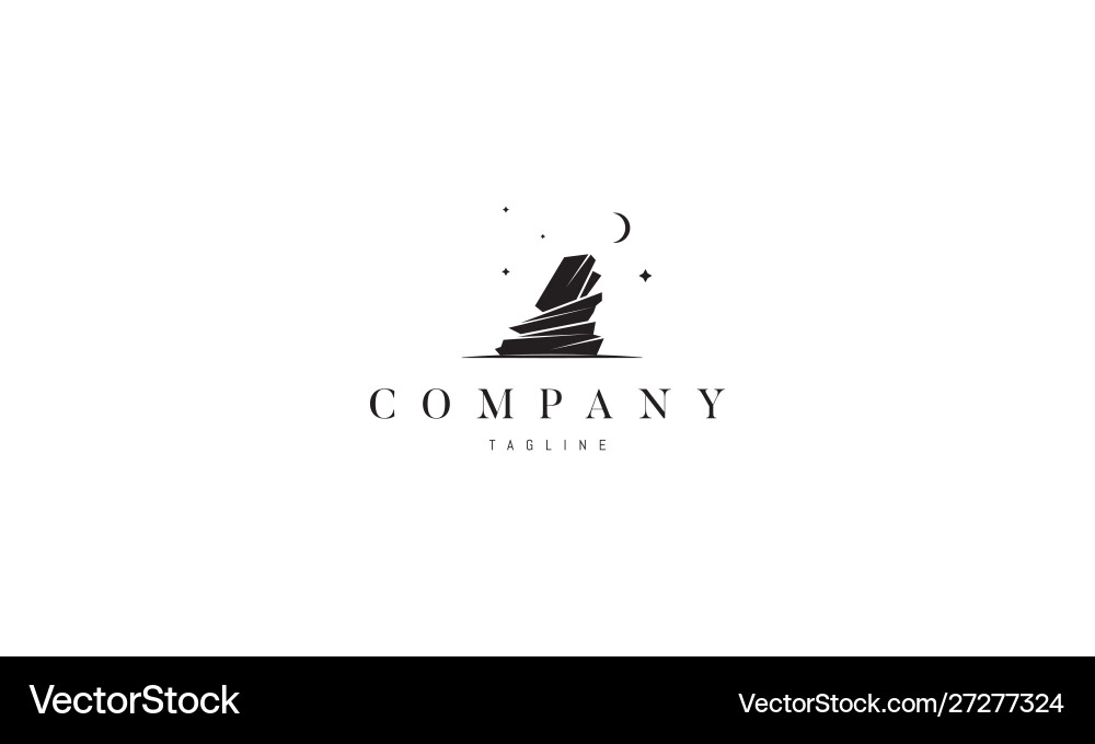 Logo on which an abstract image a cliff Royalty Free Vector