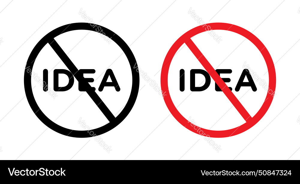 No idea sign new innovative symbol Royalty Free Vector Image