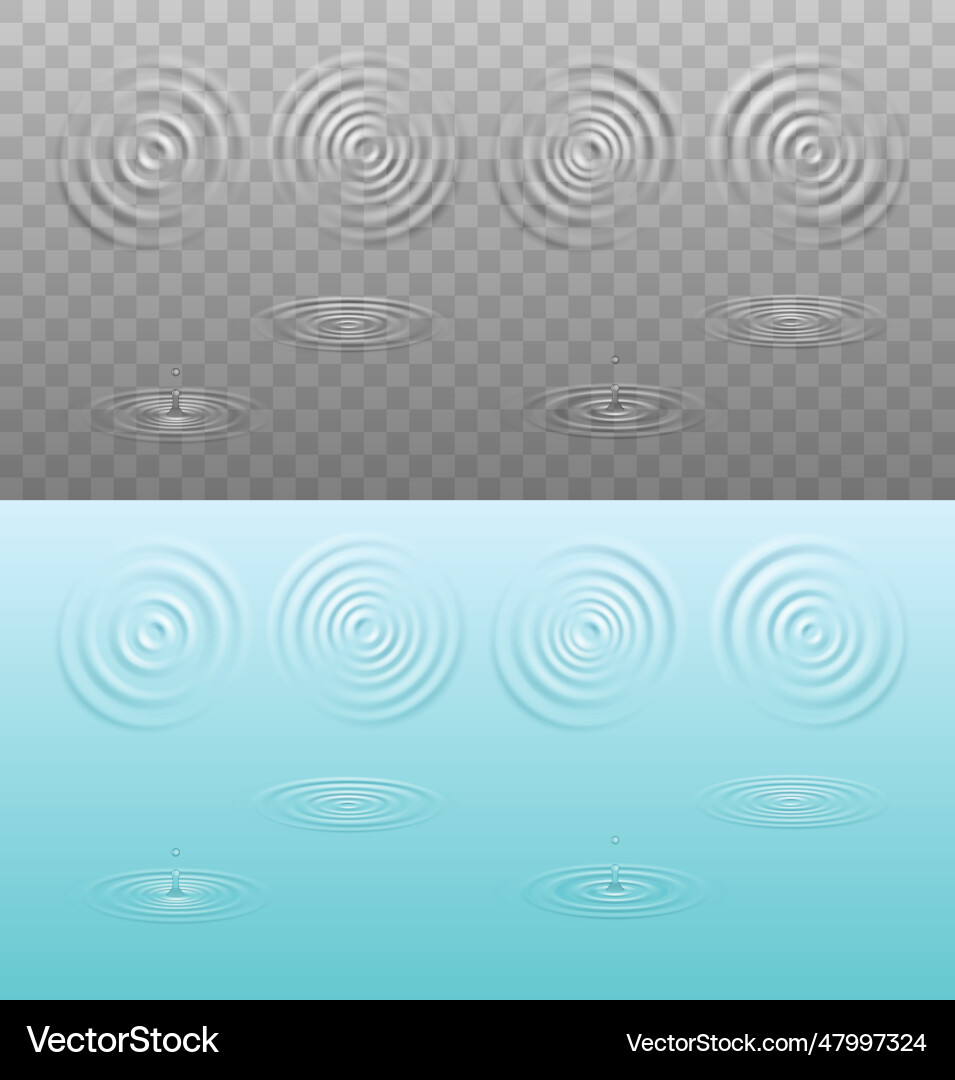 Ripple splash water waves surface from drop Vector Image