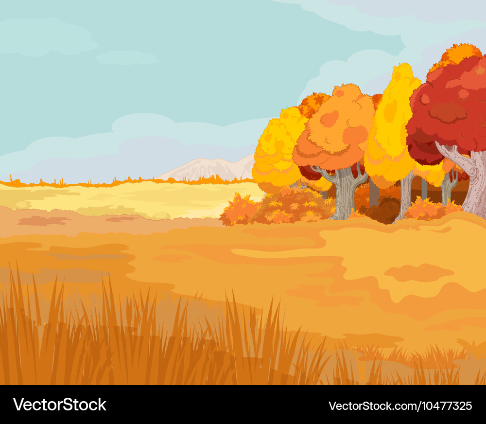 Autumn landscape Royalty Free Vector Image - VectorStock