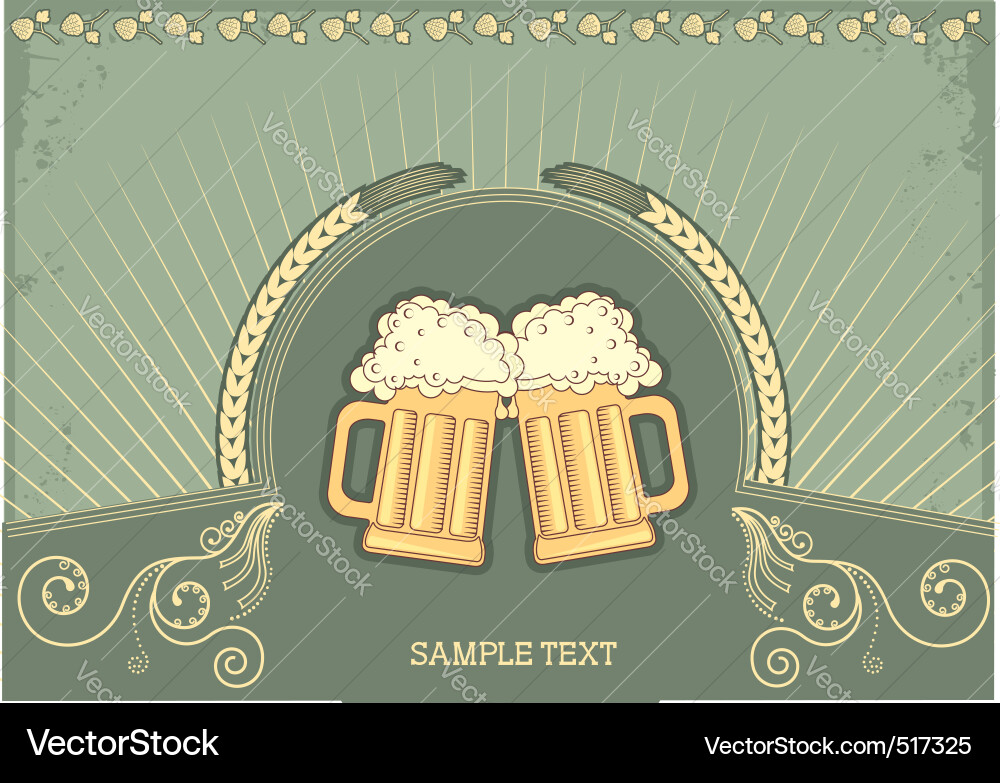 Beer festival background Royalty Free Vector Image