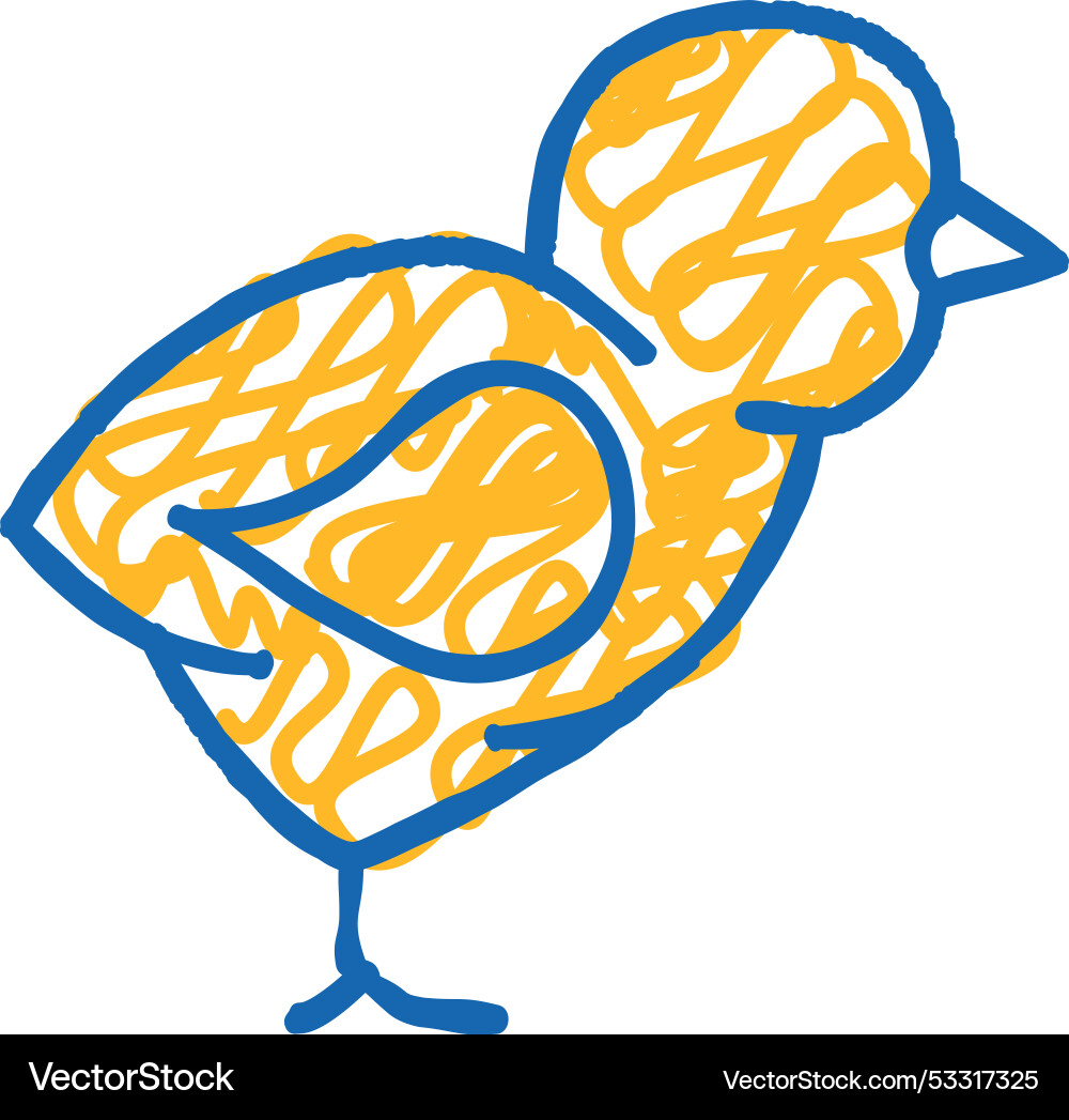 Chick little chicken icon doodle Royalty Free Vector Image