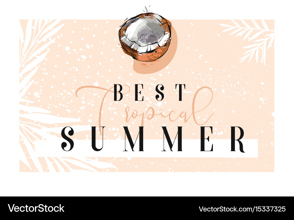 Hand drawn abstract summer time border Royalty Free Vector