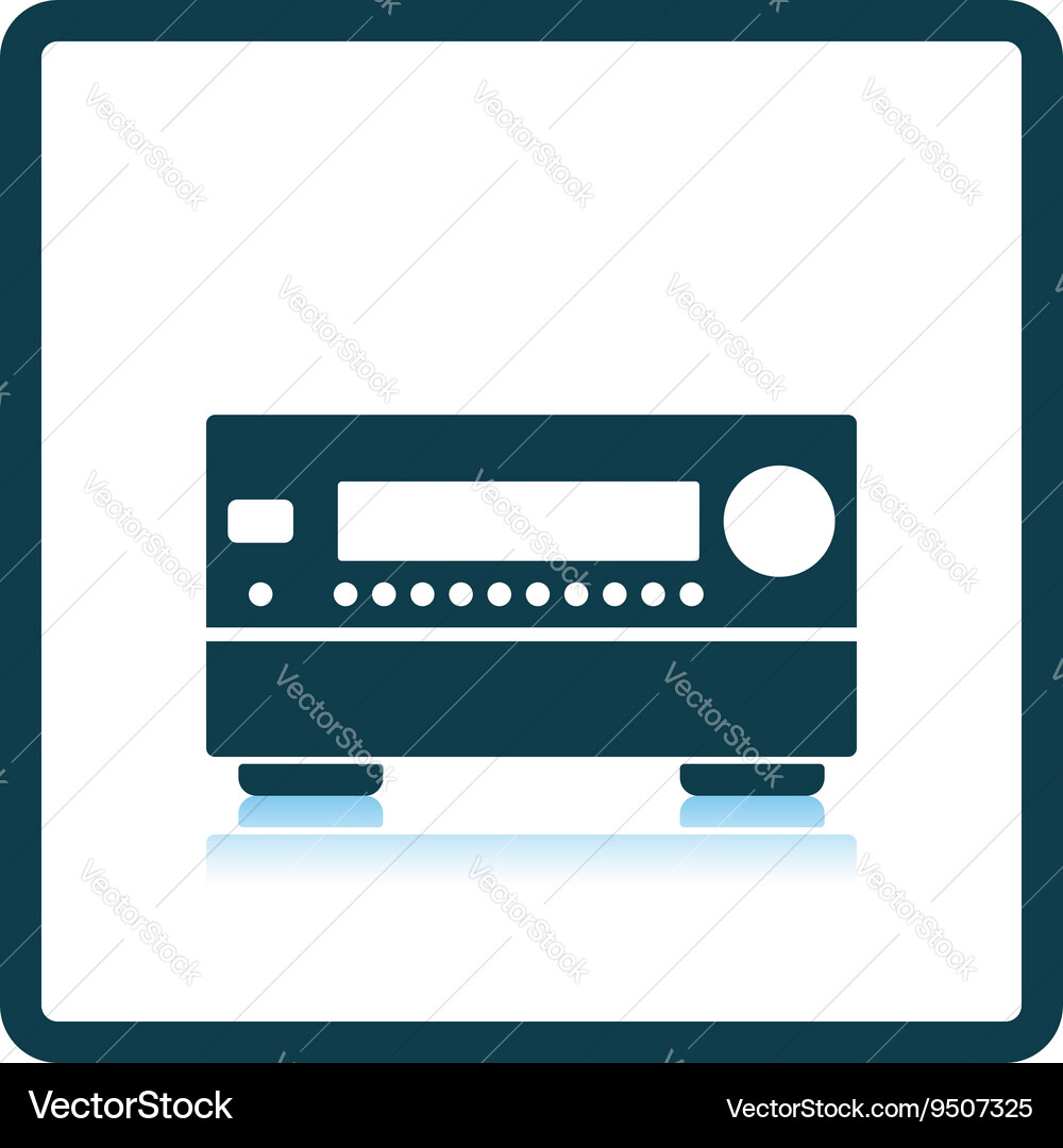 Home theater receiver icon Royalty Free Vector Image