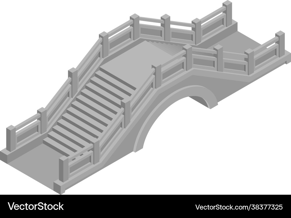 Isometric bridge Royalty Free Vector Image - VectorStock