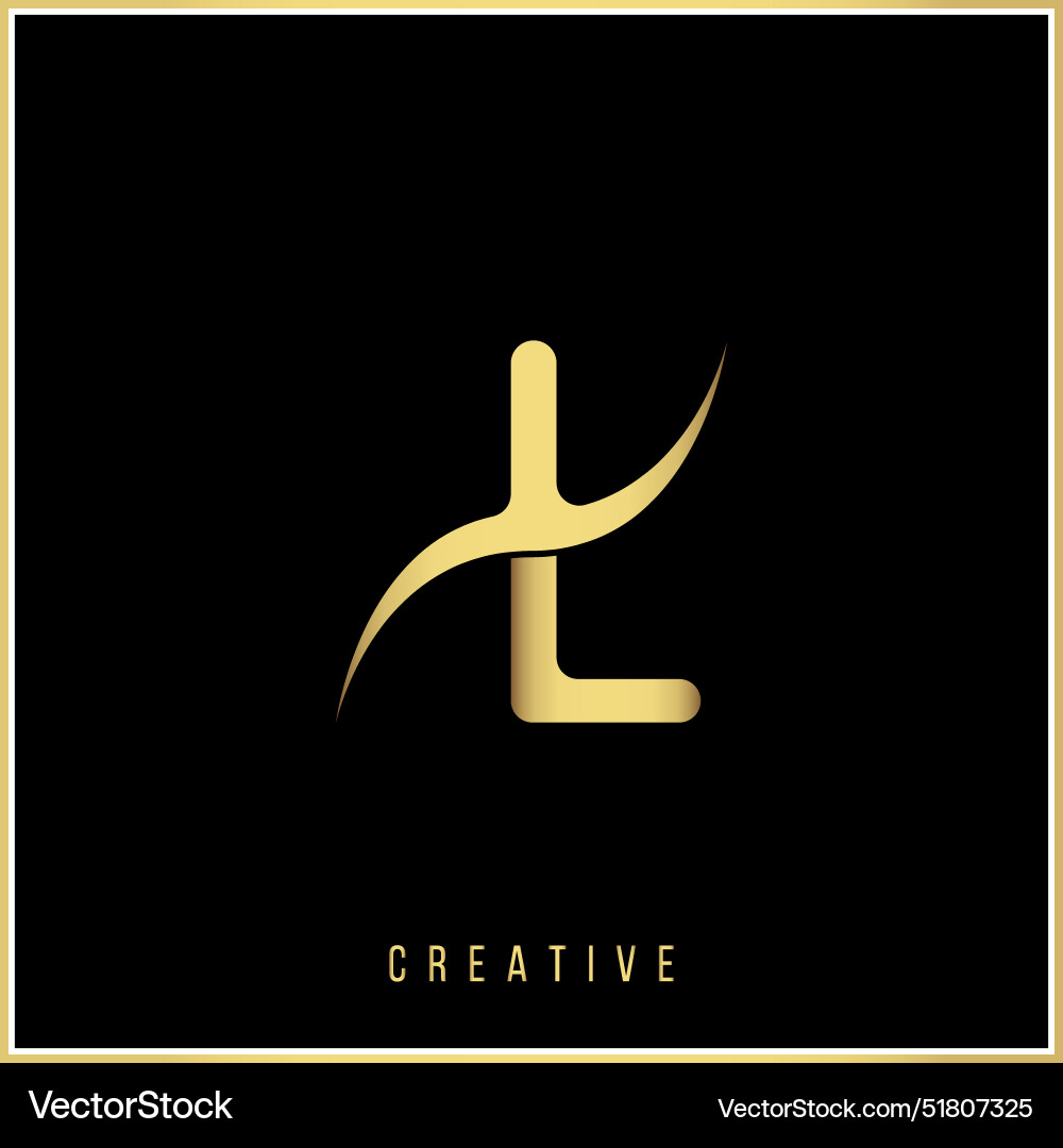 L premium latter logo design creative Royalty Free Vector