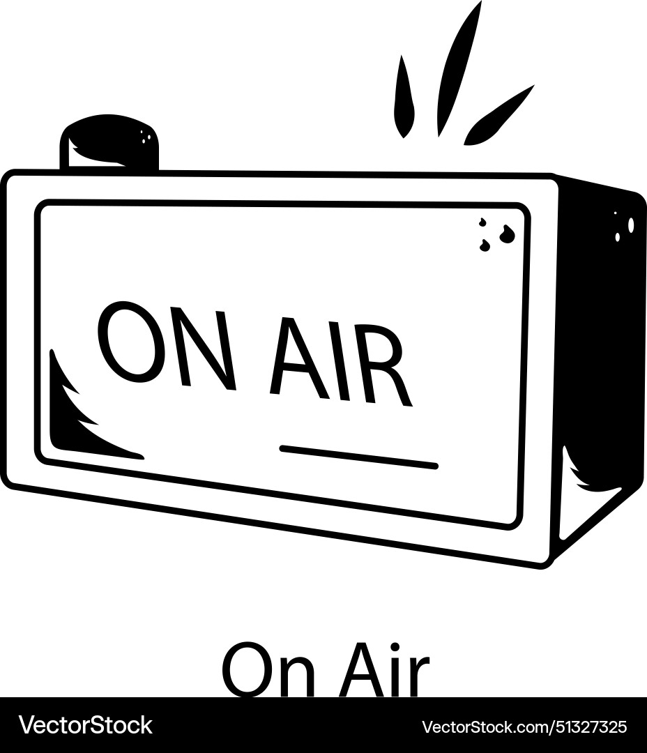 On air Royalty Free Vector Image - VectorStock
