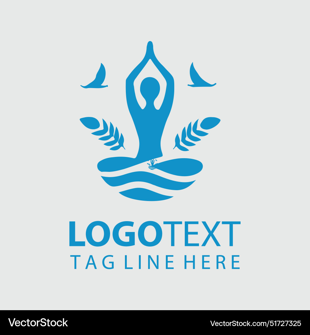 Yoga logo Royalty Free Vector Image - VectorStock