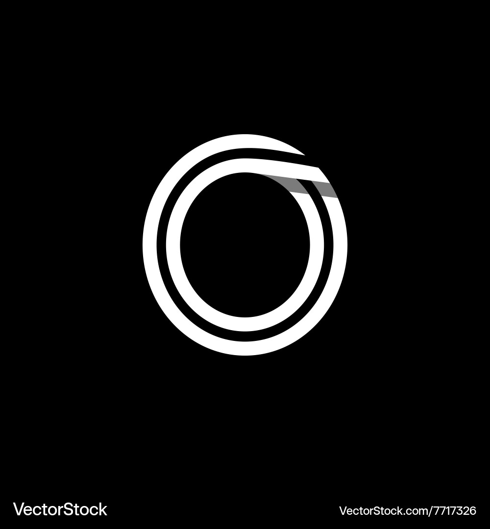 Großbuchstaben o Logo Monogramm Emblem Lizenzfreier Vektor