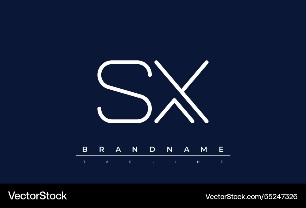 Creative sx letter initial logo image Royalty Free Vector