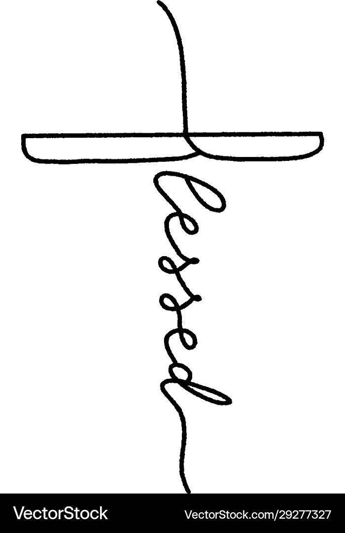 Blessed Typography - Scripture Quote Royalty Free Vector