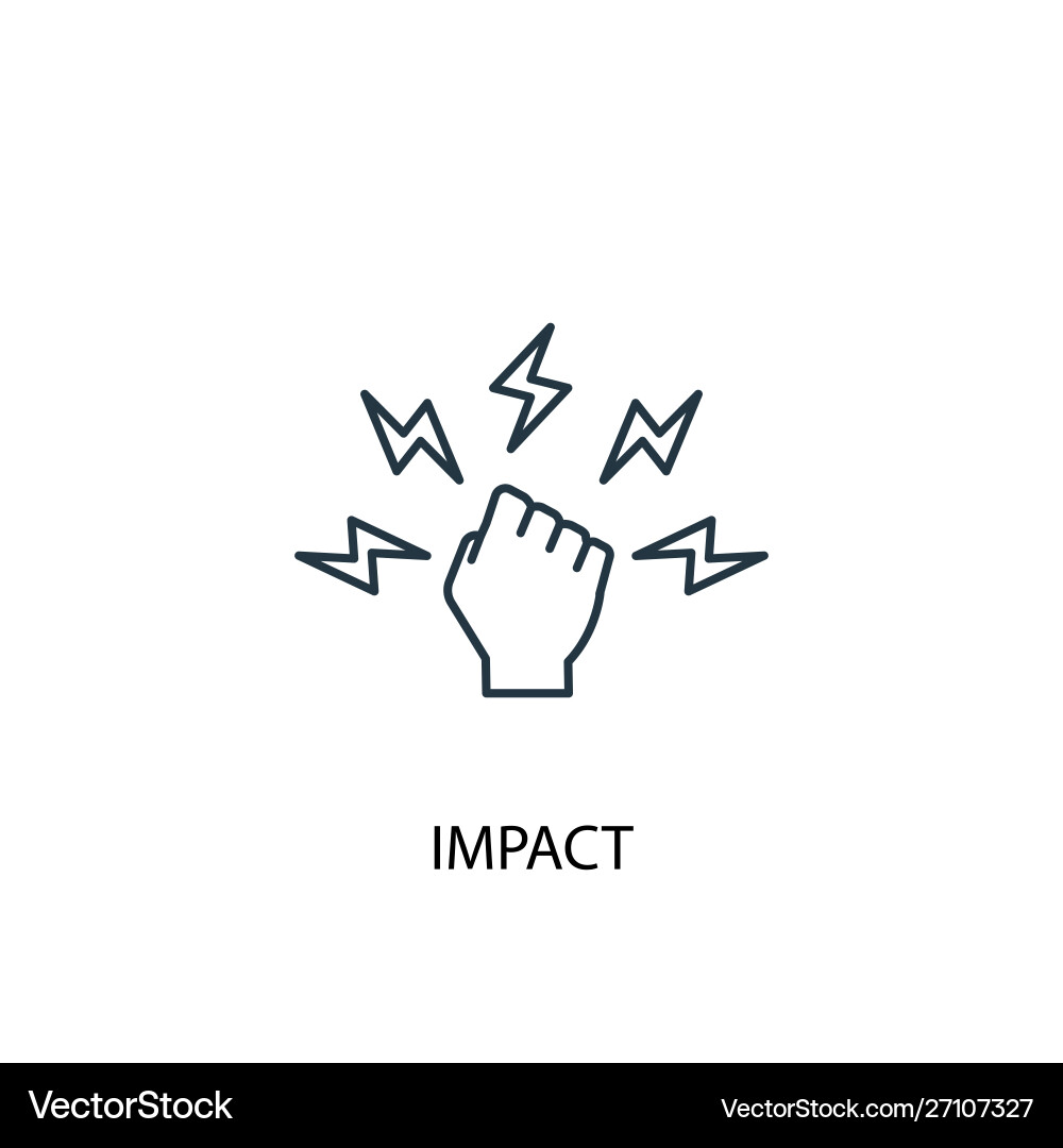 Impact concept line icon simple element Royalty Free Vector