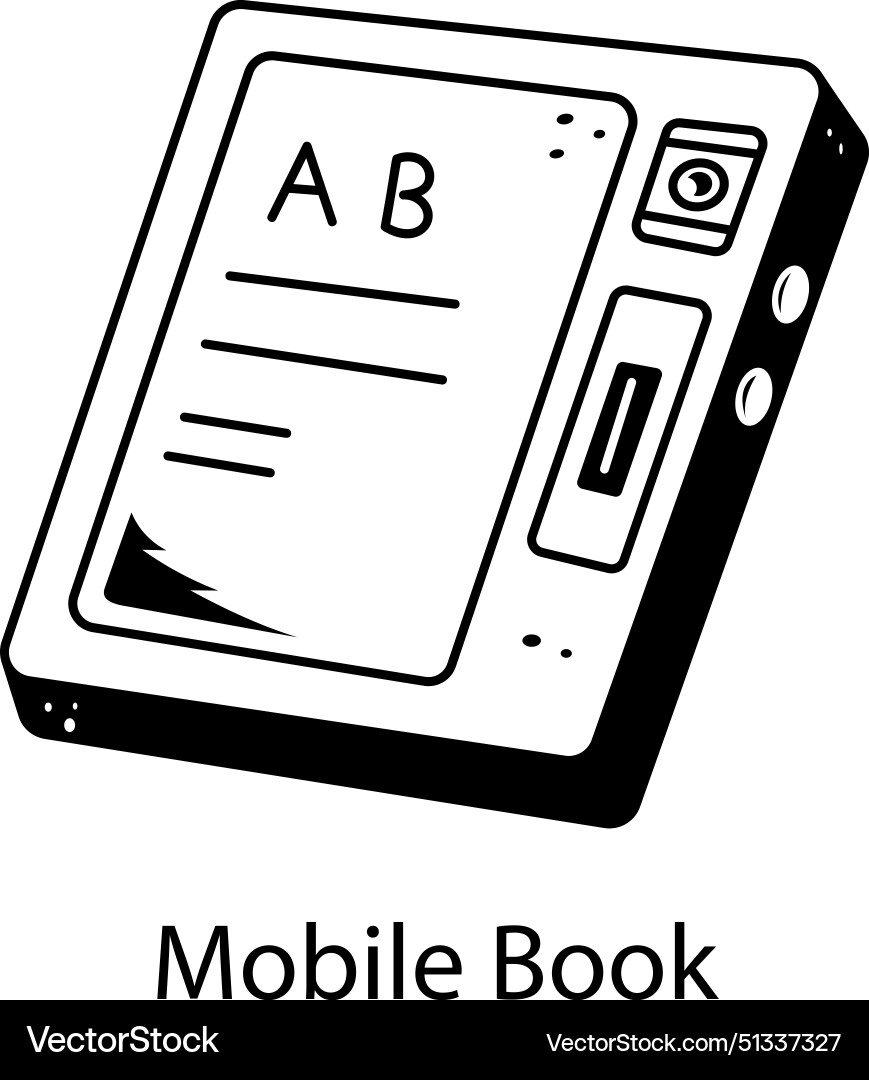 Mobile book Royalty Free Vector Image - VectorStock