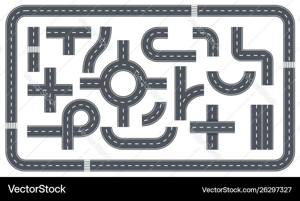 Road and traffic street Royalty Free Vector Image
