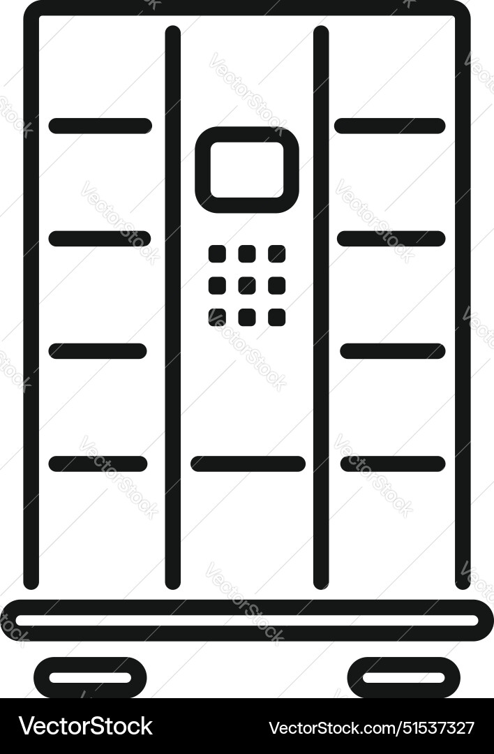 Secure server cabinet icon data protection symbol Vector Image Secure server cabinet icon data protection symbol Vector Image