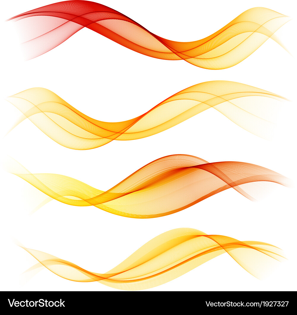 Set of color wave Royalty Free Vector Image - VectorStock