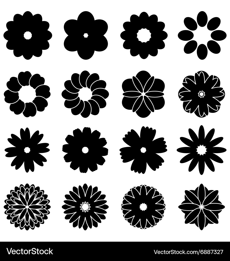 Simple flowers Royalty Free Vector Image - VectorStock