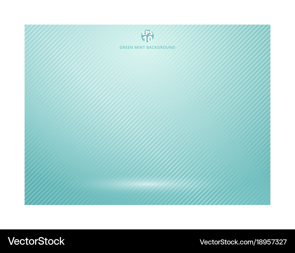 Studio room green mint background with lighting Vector Image