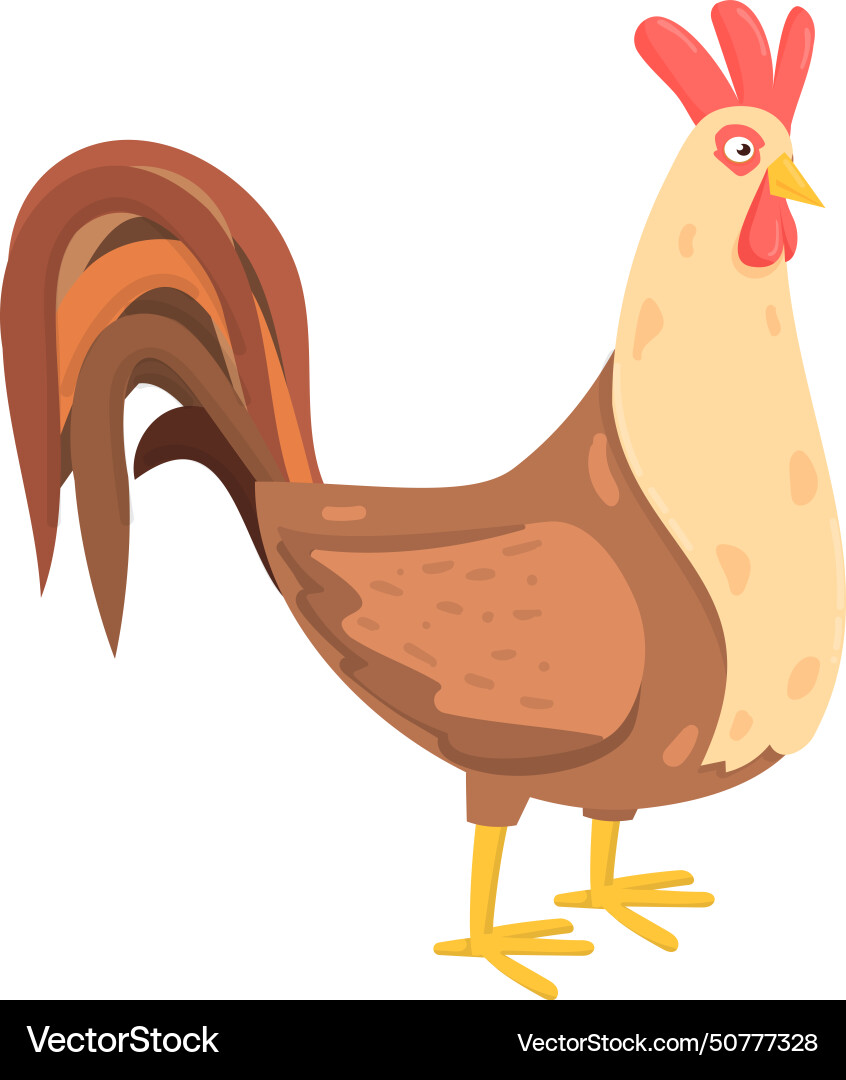 Chicken character poultry symbol breeding farm Vector Image