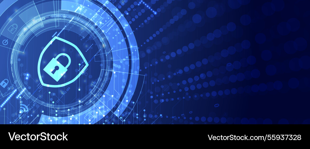 Cyber security online protection concept Vector Image