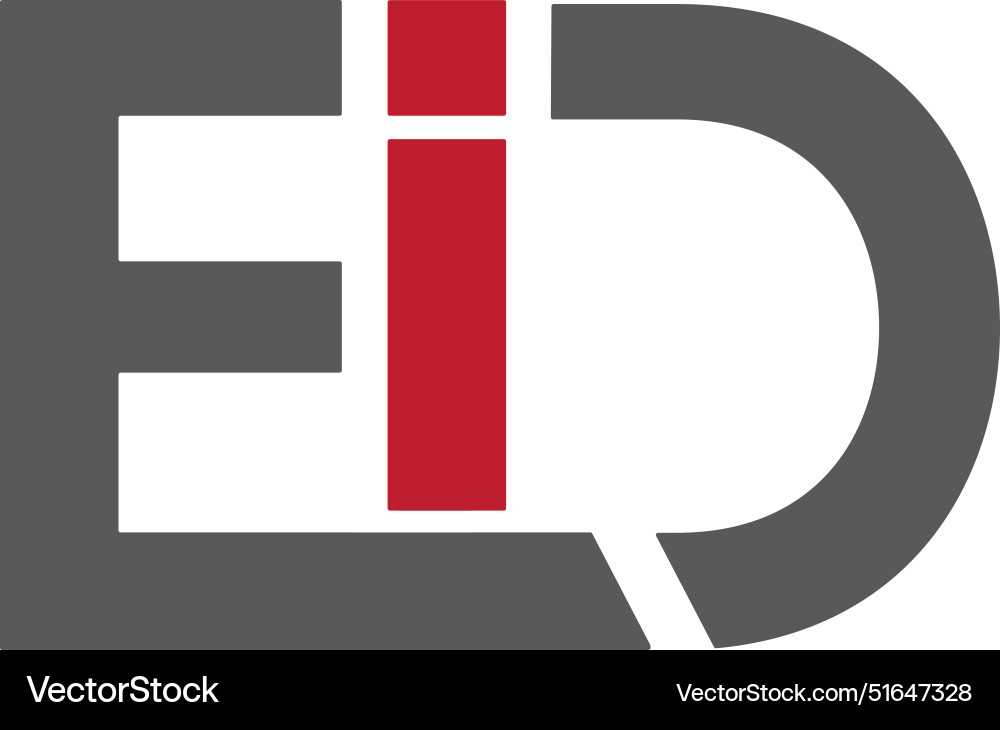 Eid letters logo mubarak design Royalty Free Vector Image