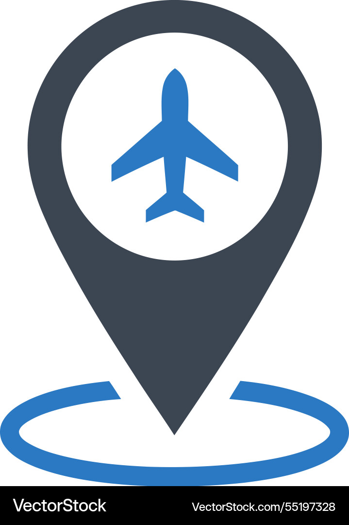 Flight location icon Royalty Free Vector Image