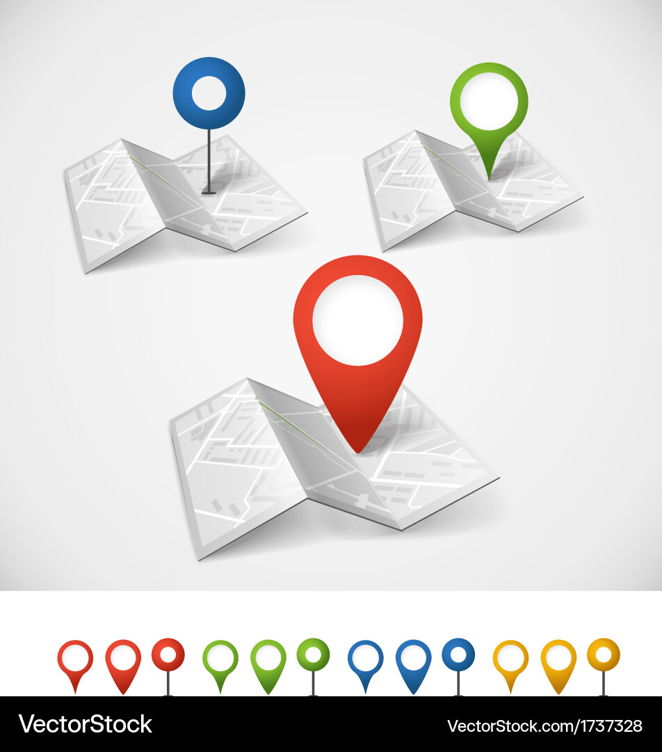 Folded abstract city map Royalty Free Vector Image