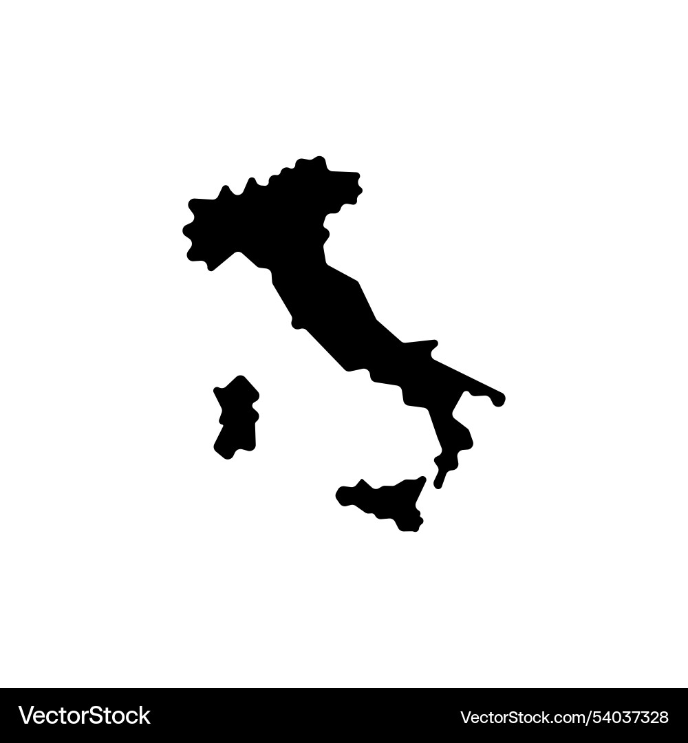 Italy country map border icon Royalty Free Vector Image