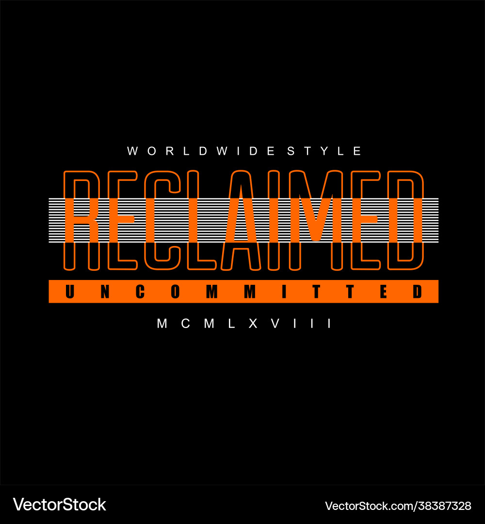 Reclaimed uncommited simple vintage Royalty Free Vector