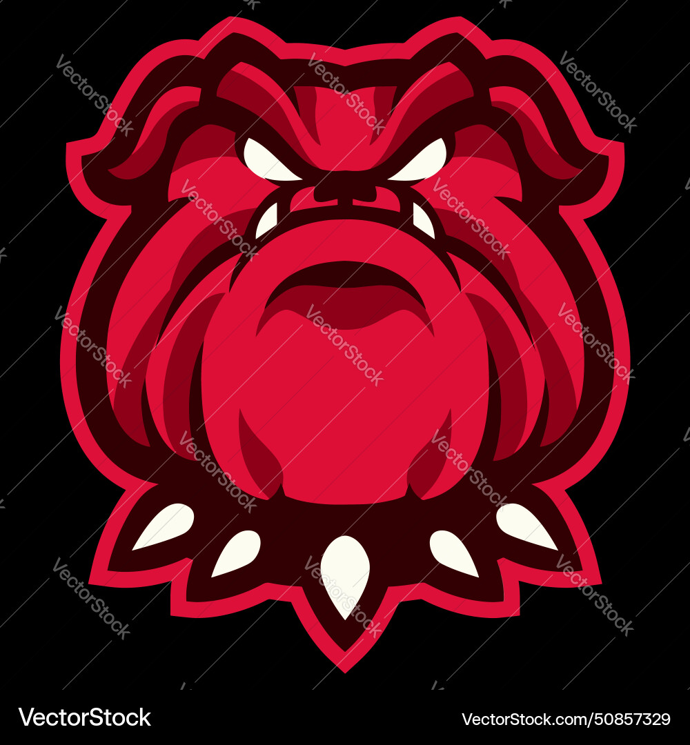 Bull dog animal logo artwork Royalty Free Vector Image